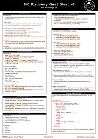 BMC Discovery (ADDM) Cheat Sheet by Traversys Limited | PDF