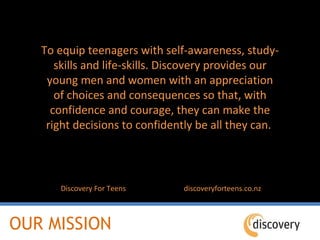 Discovery for Teens discoveryforteens | PPT
