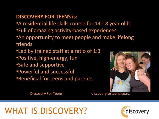 Discovery for Teens discoveryforteens | PPT