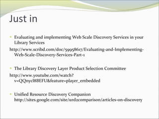 Discovery layers introduction | PPT
