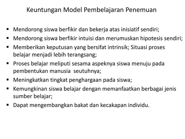 METODE PEMBELAJARAN GURU DISCOVERY LEARNING | PPT