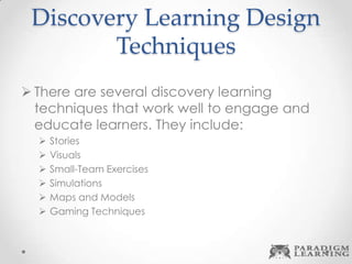 Experience the Discovery Learning Approach – Paradigm Learning | PPTX