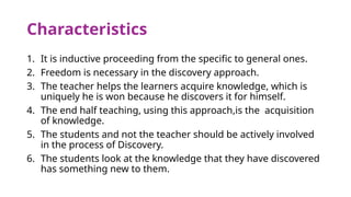 Hinakousar _24_DISCOVERY METHOD OF TEACHING. (1).pptx | Education