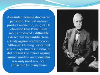 Discovery of antibiotics | PPTX