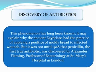 Discovery of antibiotics | PPTX