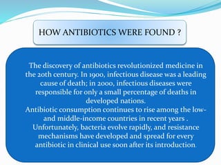 Discovery of antibiotics | PPTX