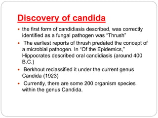 Discovery of candida | PPTX