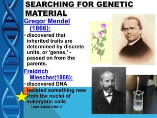 Discovery of dna as the universal genetic material | PPTX | Biological ...