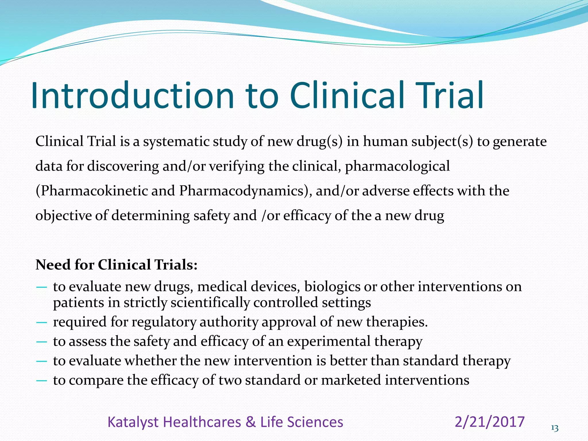 Discovery of Drug and Introduction to Clinical Trial_Katalyst HLS | PPT