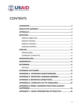 A Discovery Report on Learning in USAID/Washington | PDF | Educational ...