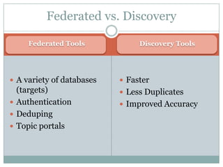 Discovery tools | PPTX