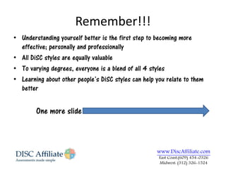 DISC Personalty Assessments - Your Key to Professional Success | PDF