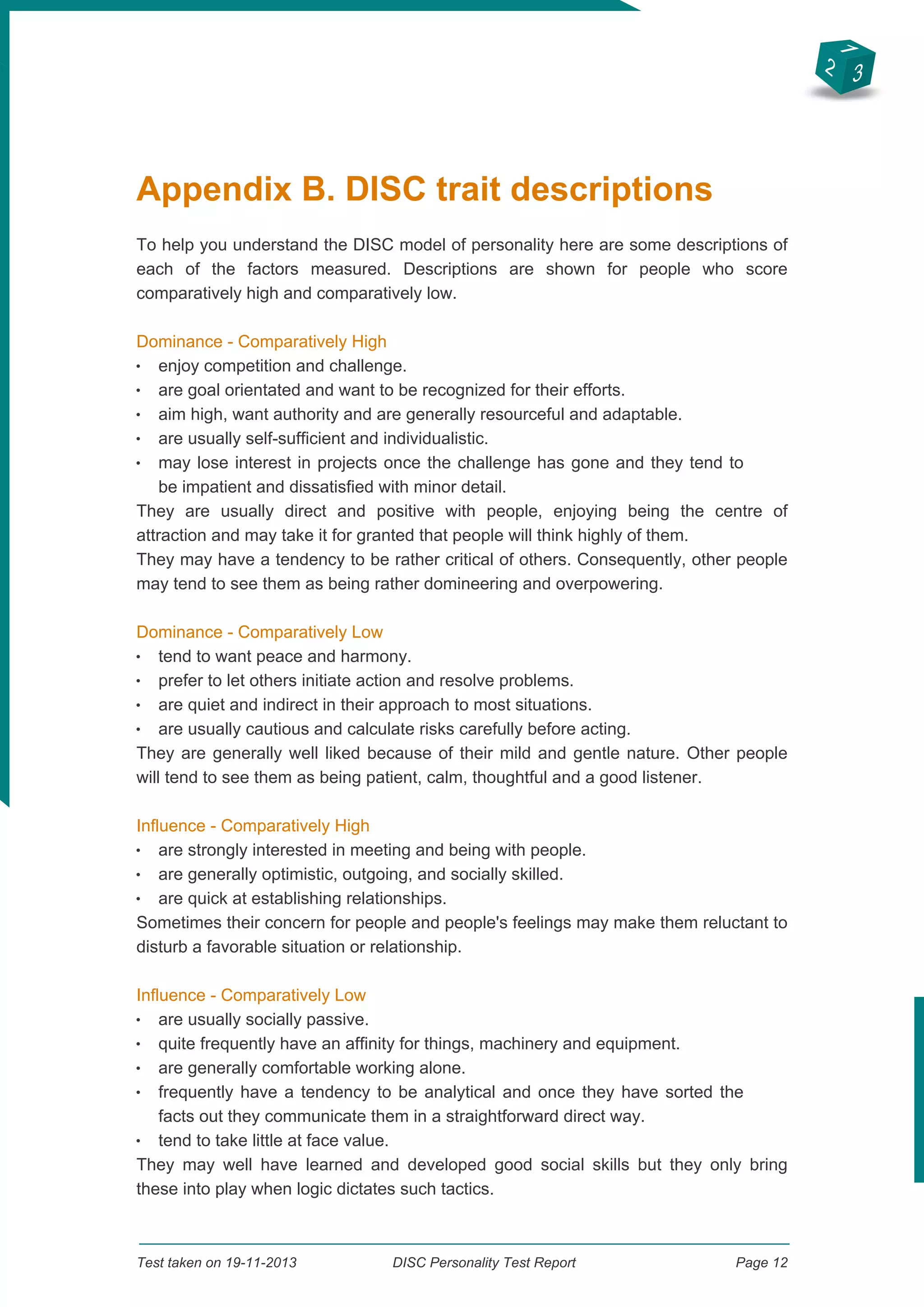 Disc personality test_report_achiever_2013-11-19_18.16.41 | Resume ...