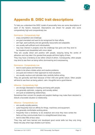 Disc personality test_report_achiever_2013-11-19_18.16.41 | Resume ...