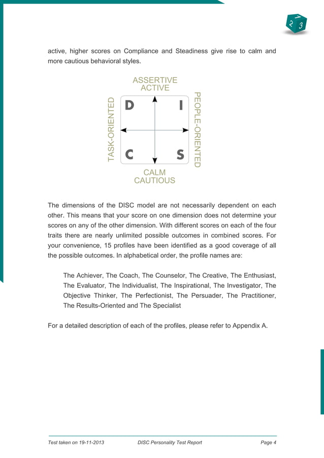 Disc personality test_report_achiever_2013-11-19_18.16.41 | Resume ...