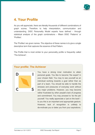 Disc personality test_report_achiever_2013-11-19_18.16.41 | Resume ...