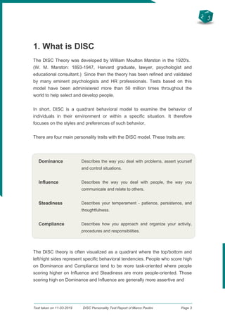 Disc personality test_report | PDF | Career Advice | Careers