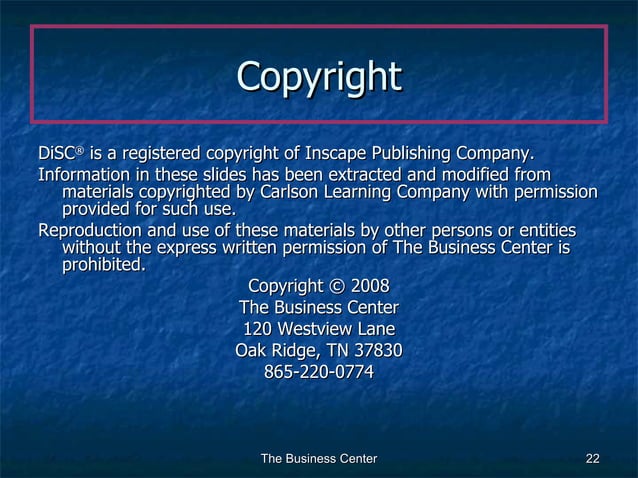 DiSC presentation | PPT