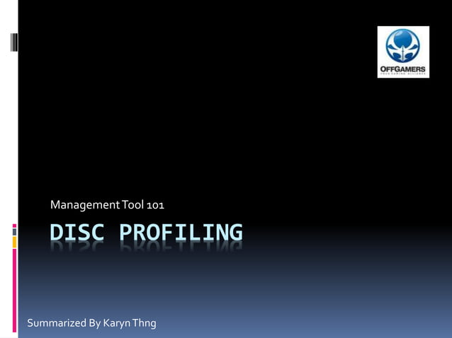 Disc profiling | PPTX