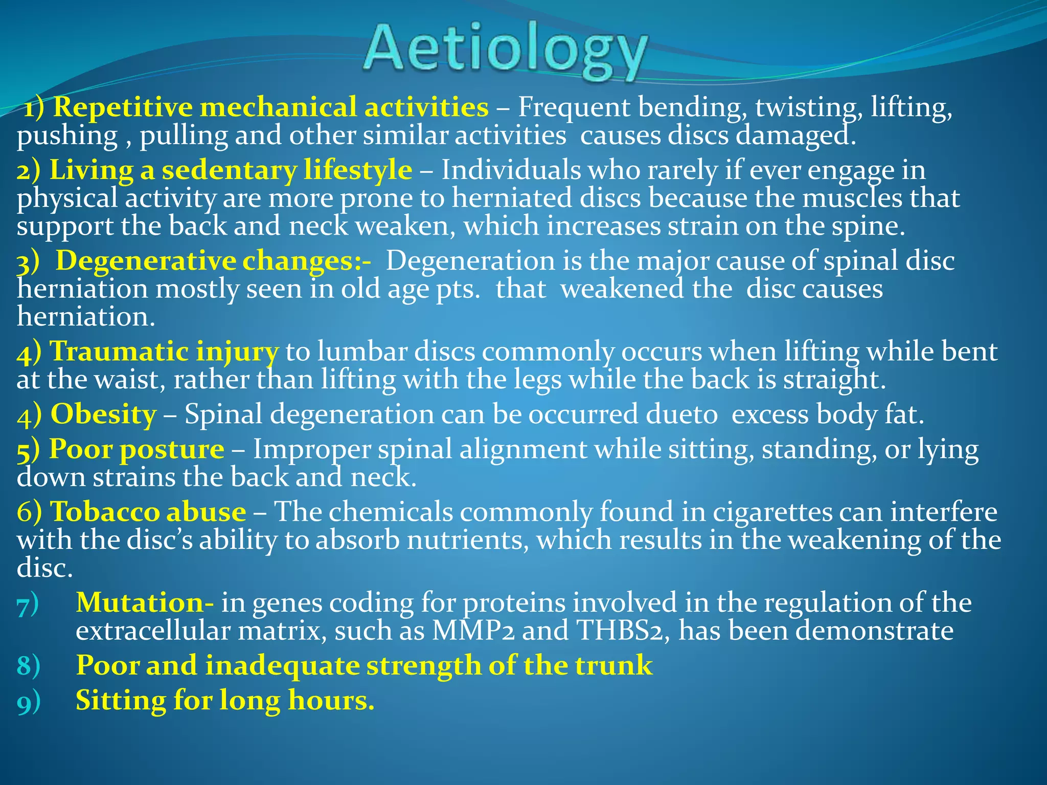 Disc prolaps and rehabilitation | PPTX