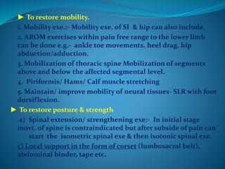 Disc prolaps and rehabilitation | PPTX