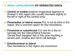 Disc prolapse and degenerative changes | PPT