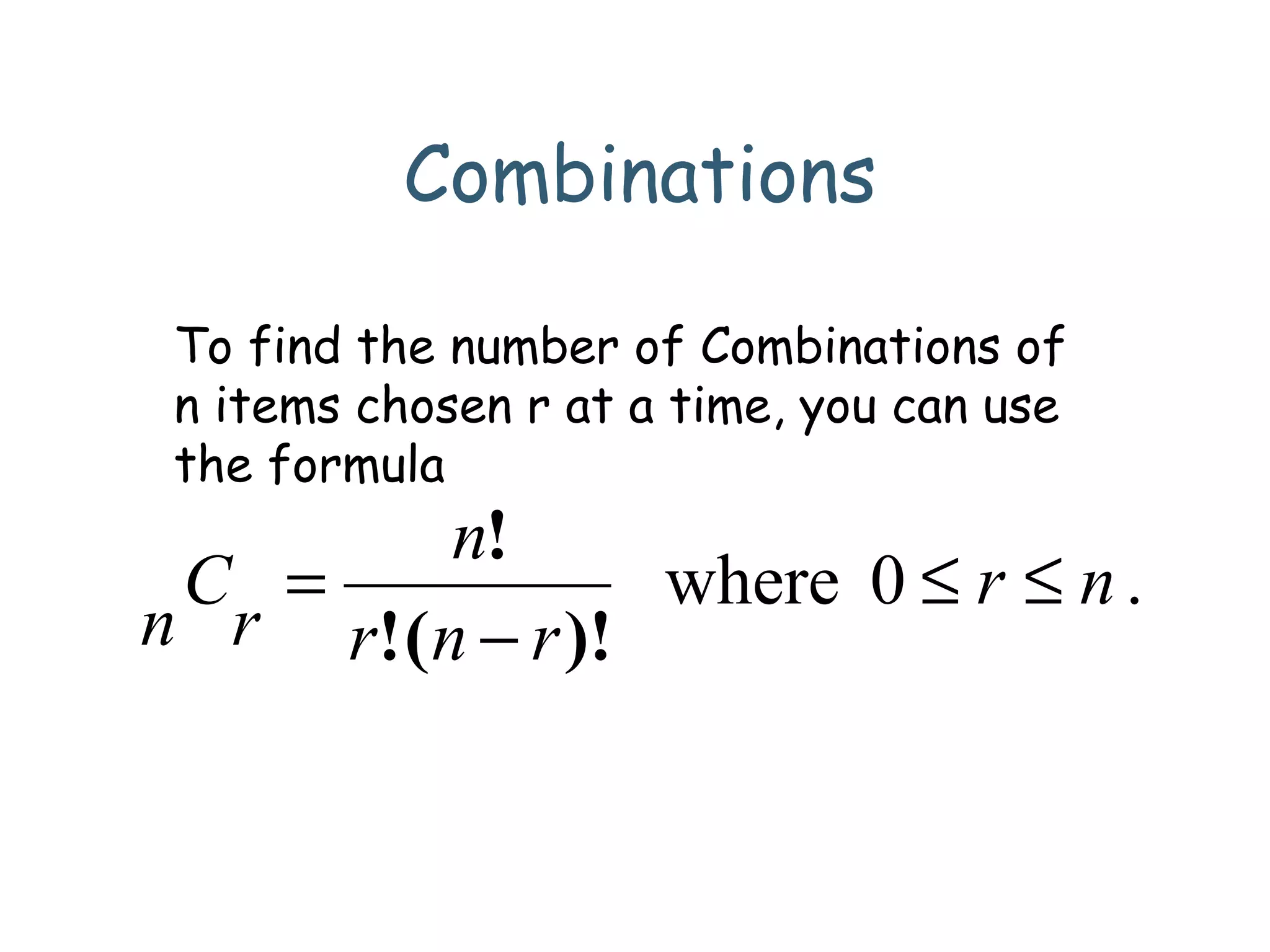permutation and combination | PPT