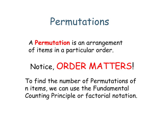 permutation and combination | PPT