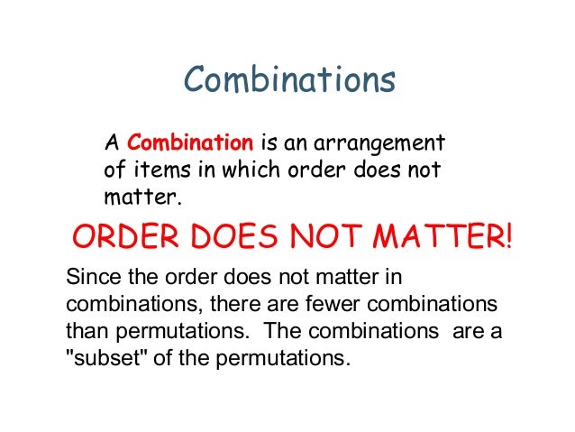 permutation and combination