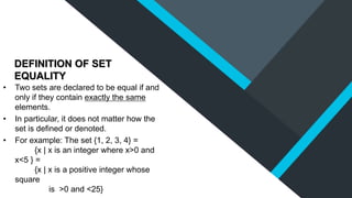 Introduction to Set Theory | PPTX