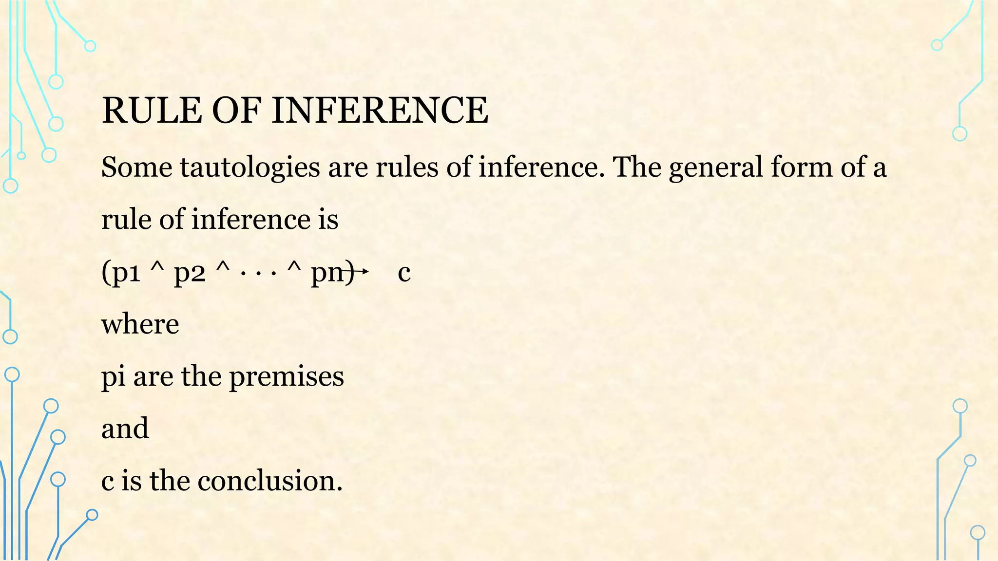 Discrete Math Presentation(Rules of Inference) | PPTX