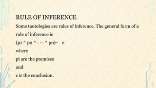 Discrete Math Presentation(Rules of Inference) | PPTX