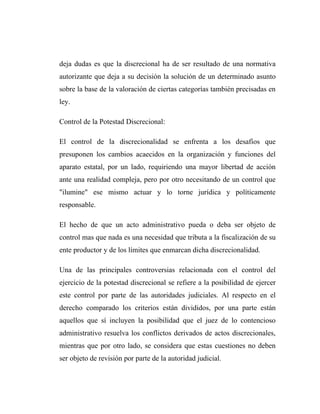 Discrecionalidad y legalidad | DOC