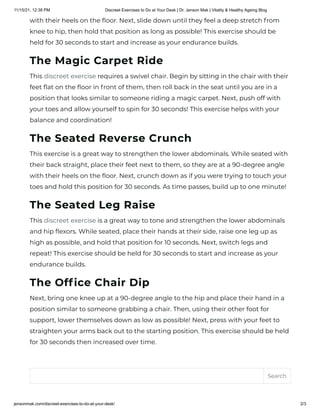 Discreet Exercises To Do At Your Desk | PDF