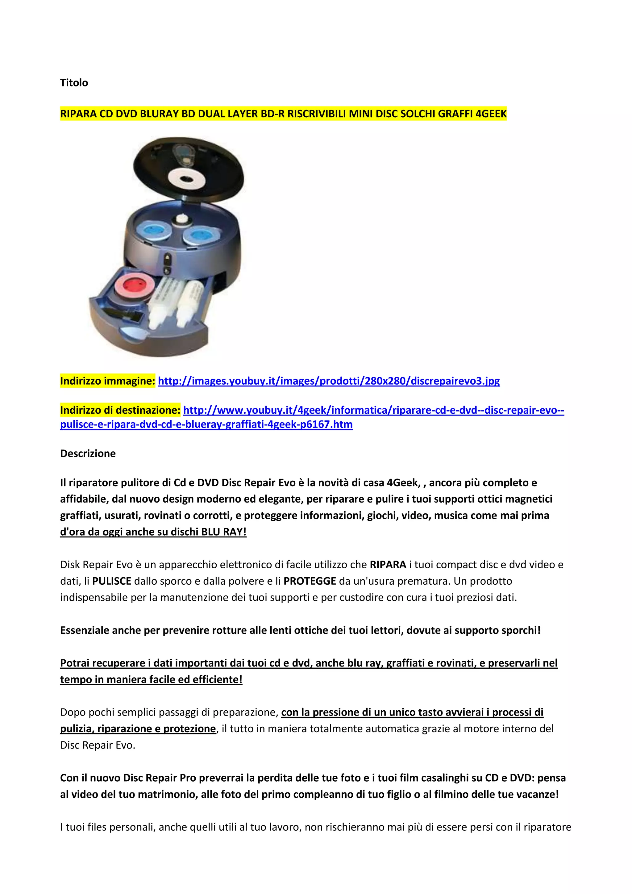 Disc repair cs | DOCX