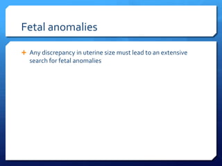 Discrepancy in Uterine Size | PPTX