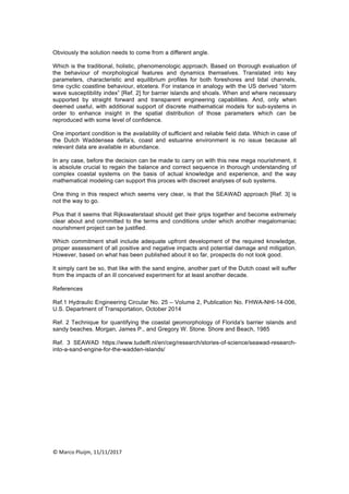 Discrepancy between knowing a coastal system and mathematical modelling ...