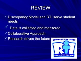 Discrepancy model vs. rti ppt | PPT | Educational Assessment | Education