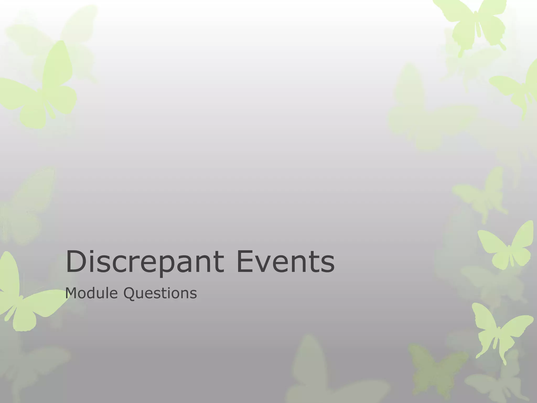 Discrepant events | PPTX