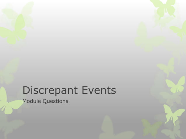 Discrepant events | PPTX | Education