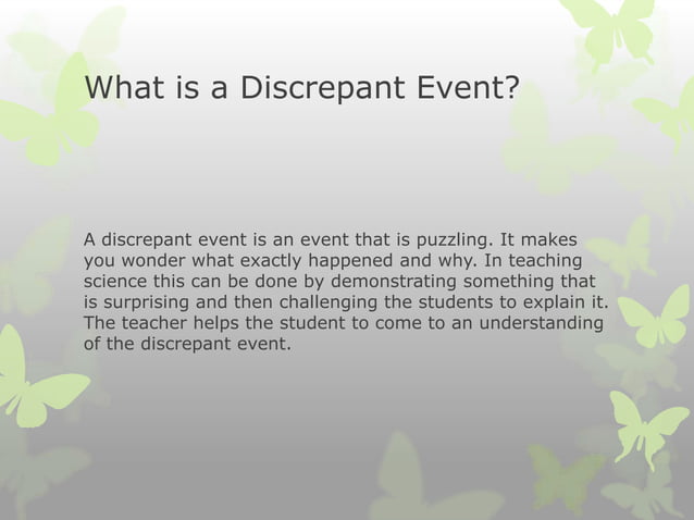 Discrepant events | PPT
