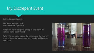 Discrepant Events - Convection Currents | PPTX | Chemistry | Science