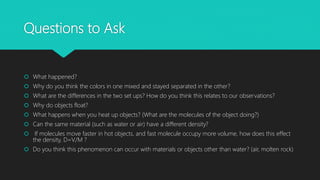 Discrepant Events - Convection Currents | PPTX | Chemistry | Science