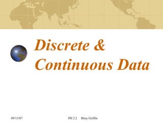 Discrete & Continuous Data | PPT