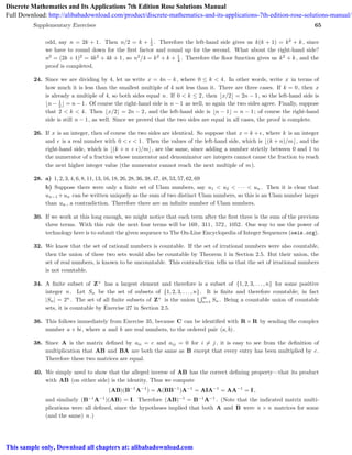 Discrete Mathematics and Its Applications 7th Edition Rose Solutions ...