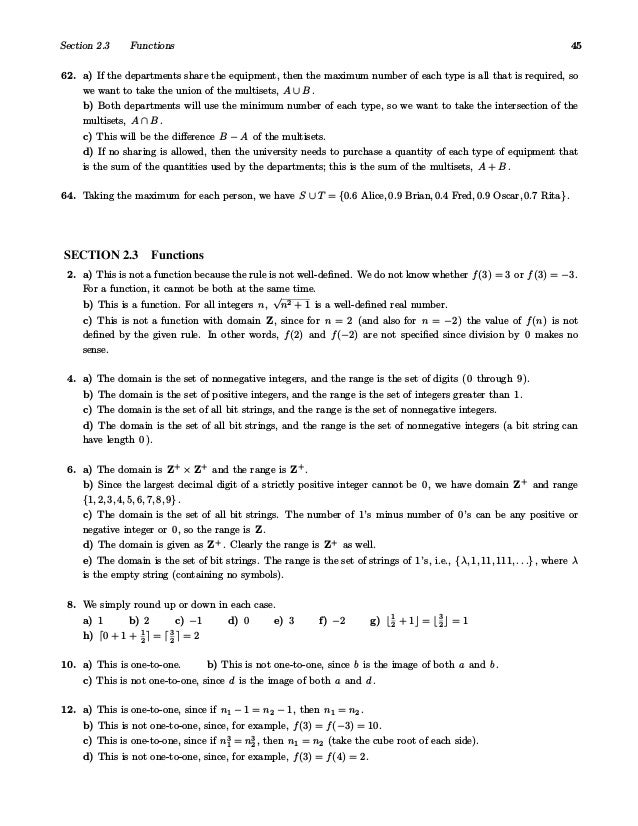 Discrete Mathematics and Its Applications 7th Edition Rose Solutions