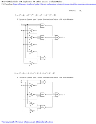 Discrete Mathematics with Applications 4th Edition Susanna Solutions Manual | PDF