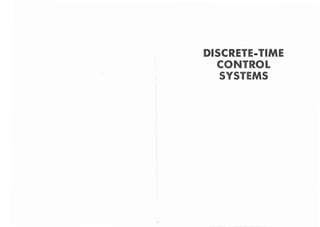 Discrete time control systems | PDF