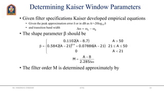 Discrete time filter design by windowing 3 | PPT