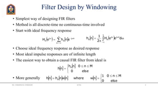 Discrete time filter design by windowing 3 | PPT